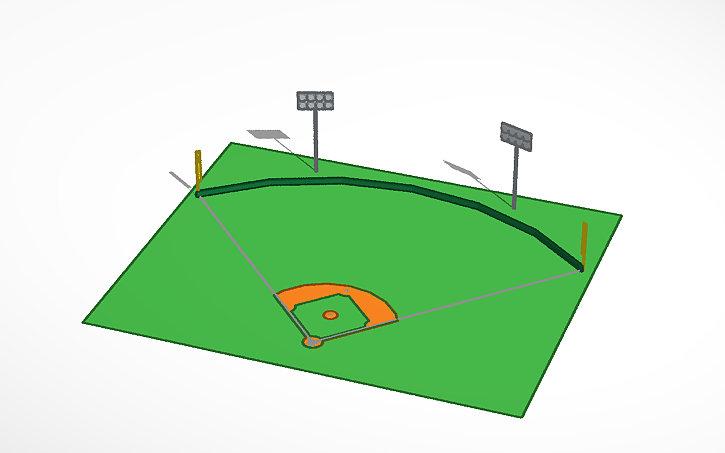 3D design Baseball field - Tinkercad