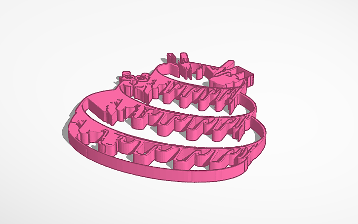 3D design Strawberry cake 3D drawing - Tinkercad