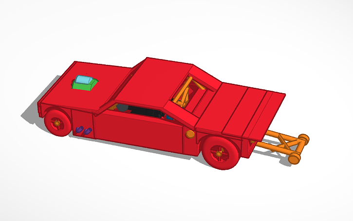 3D design drag car - Tinkercad