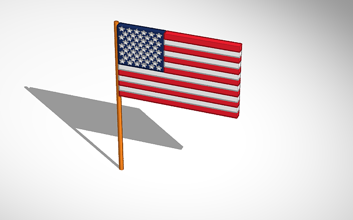 3D design American Flag - Tinkercad