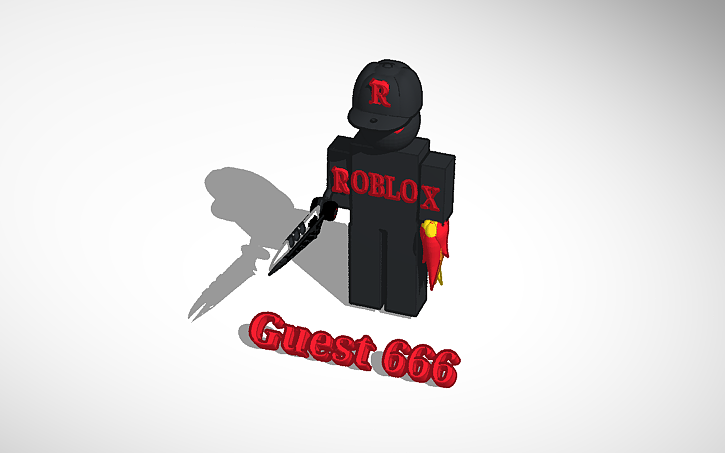 3D design Guest 666 Roblox dead guest - Tinkercad
