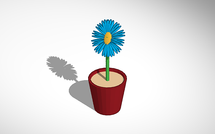 3D design flower pot - Tinkercad