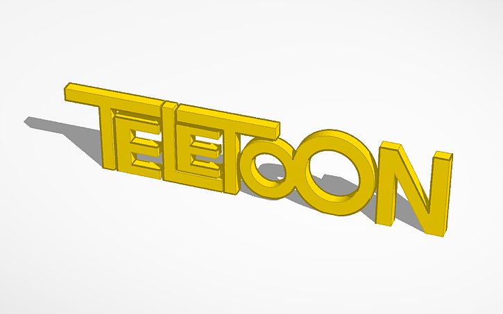 3D design Teletoon Logo - Tinkercad