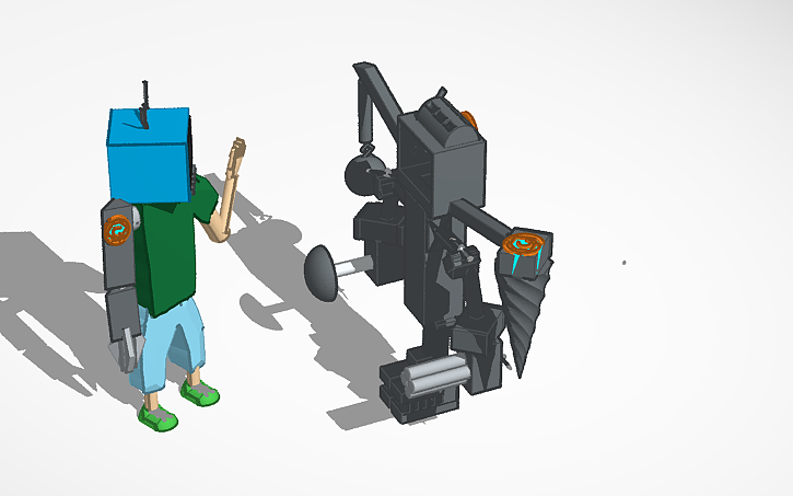 3D design me and the mecha-drone - Tinkercad