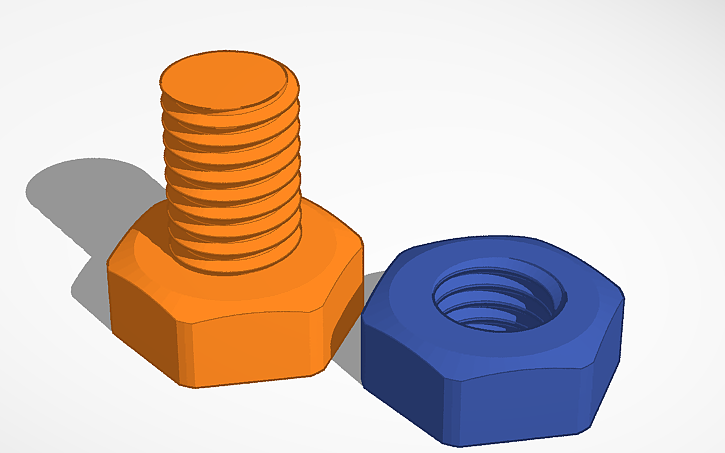 3D design ISO Screw Thread Test - Tinkercad