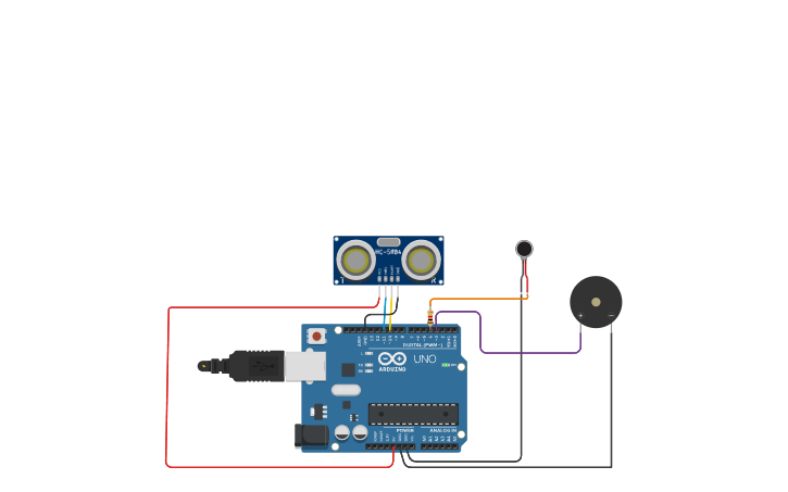 Circuit design Arduino Based Assistive Device for Visually Impaired - Tinkercad