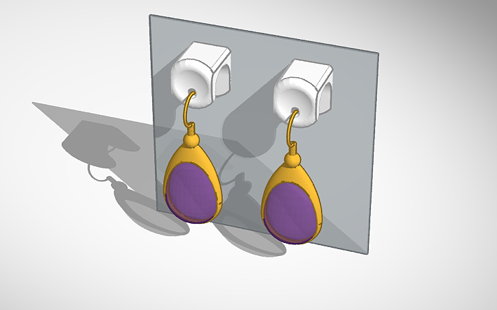3D design Earring Holders - Tinkercad