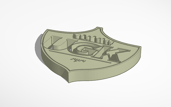 3D design UGK LOGO - Tinkercad
