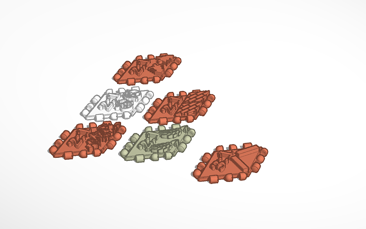 3D design Catan ports polypanel - Tinkercad