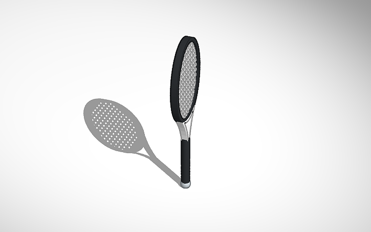 3D design Tennis Racket - Tinkercad