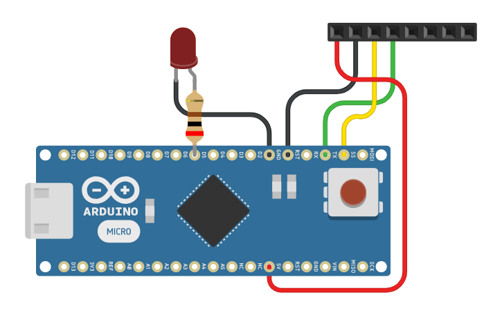 Circuit design Arduino Nano Plate Uart - Tinkercad