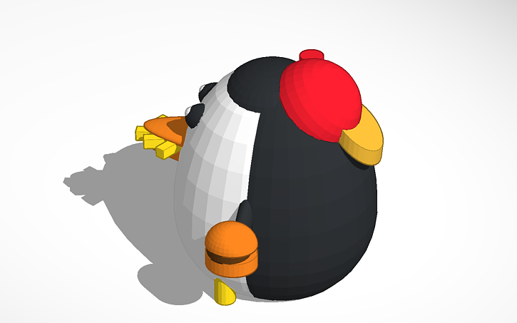 3D design pingwin eat - Tinkercad