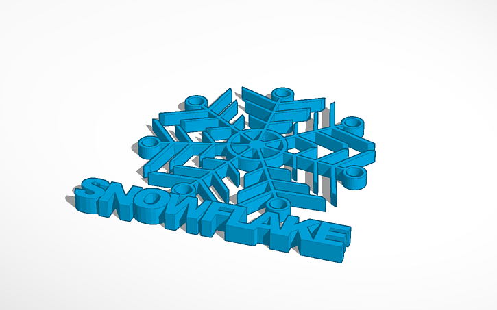 3D design Snowflake - Tinkercad