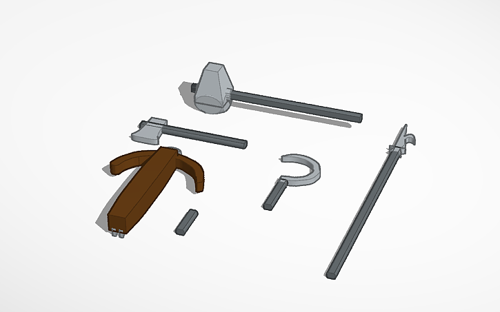 3D design Dummy 13 Weapon Pack #3 - Tinkercad