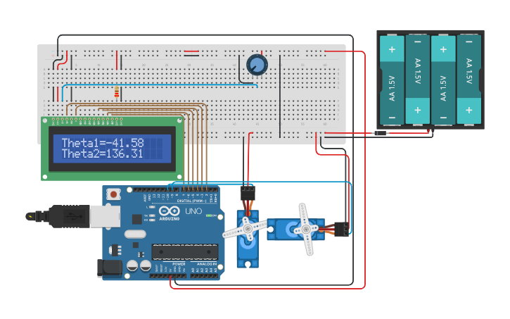 Circuit design SCARA - Tinkercad