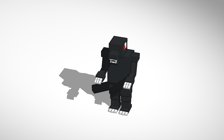 3D design Minecraft Godzilla Model - Tinkercad
