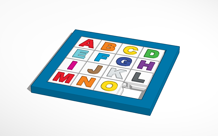3D design Sliding Puzzle - Tinkercad