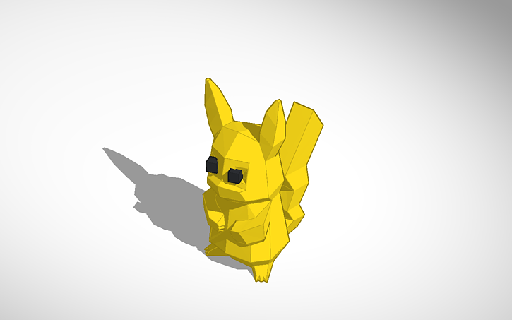 3D design Pikachu - Tinkercad