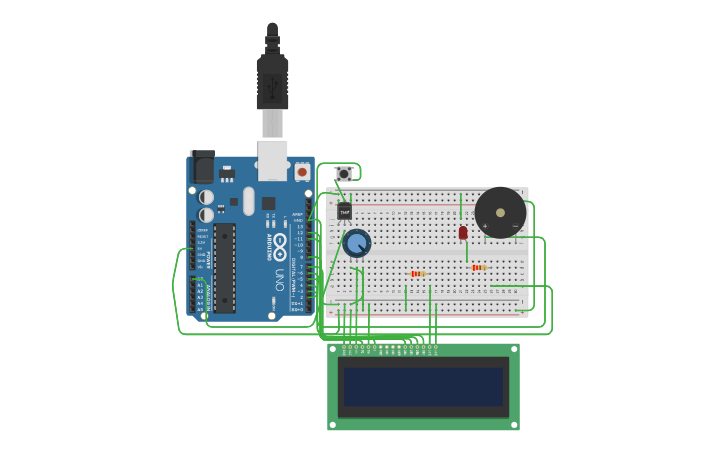Circuit design NFC-style secure access system using Arduino in TinkerCAD - Tinkercad