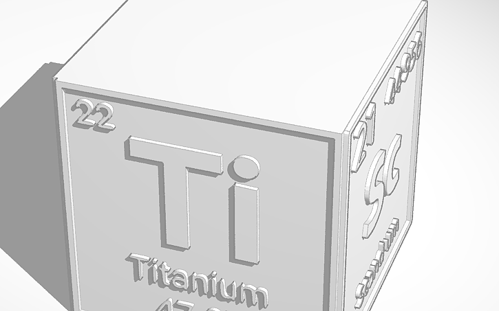 3D design element cube metals - Tinkercad