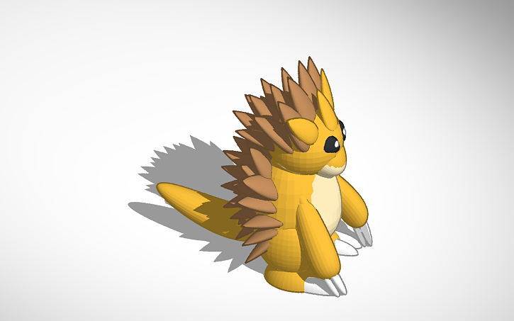 3D design sandslash pokemon - Tinkercad
