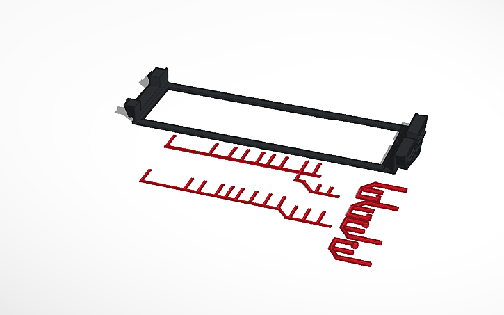 3D design Trackmaster Dash 8 Frames - Tinkercad