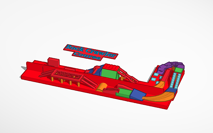 3D design rock crawler track - Tinkercad