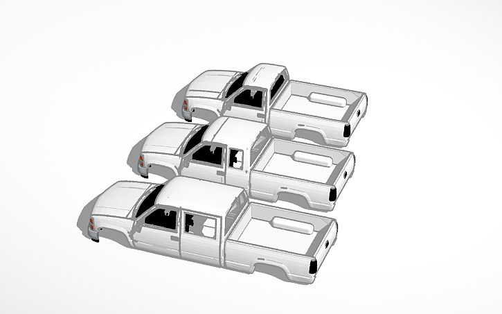 3D design 1988-1998 Reg cab, Ext cab, and Crew Cab OBS chevys - Tinkercad