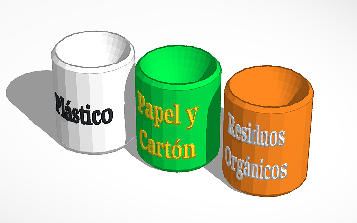 3D design Botes de basura - Tinkercad