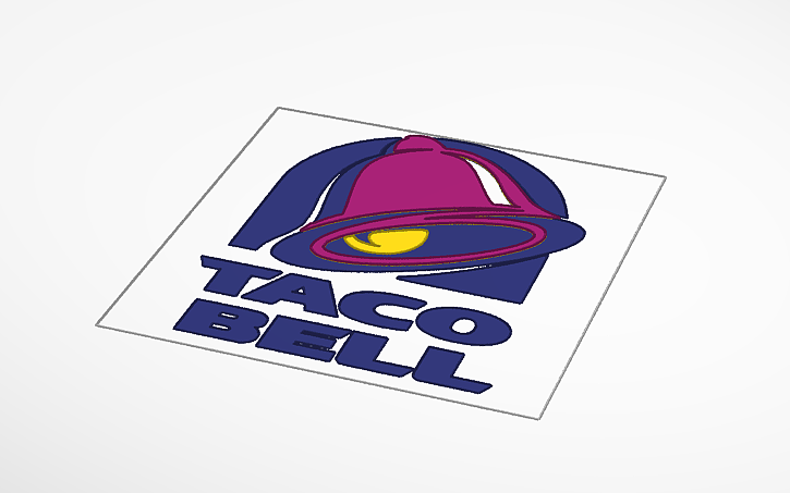 3D design taco bell logo - Tinkercad