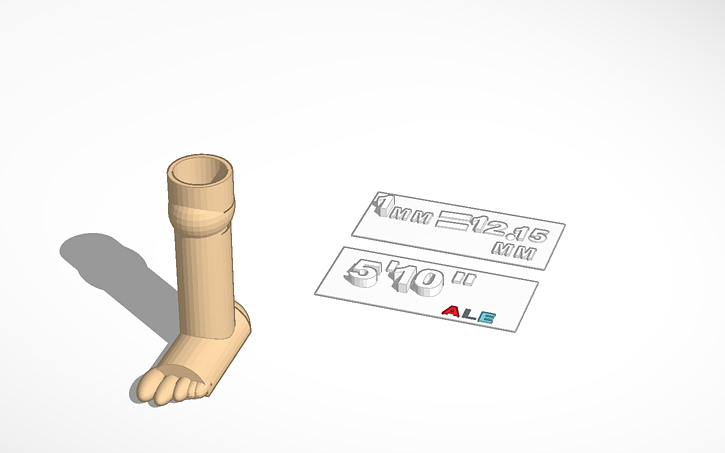 3D design Leg - Tinkercad