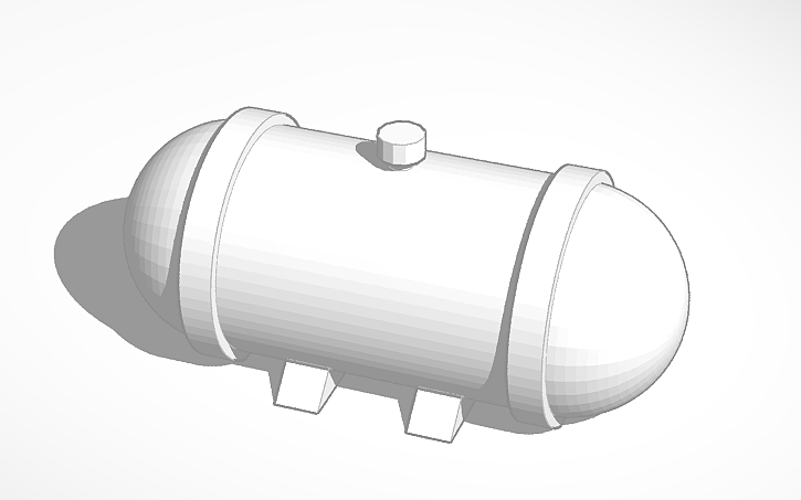 3D design Gas Tank 1:10 - Tinkercad