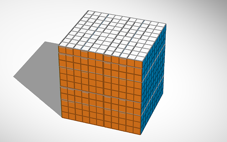 3D design Rubik's Cube 11x11 - Tinkercad