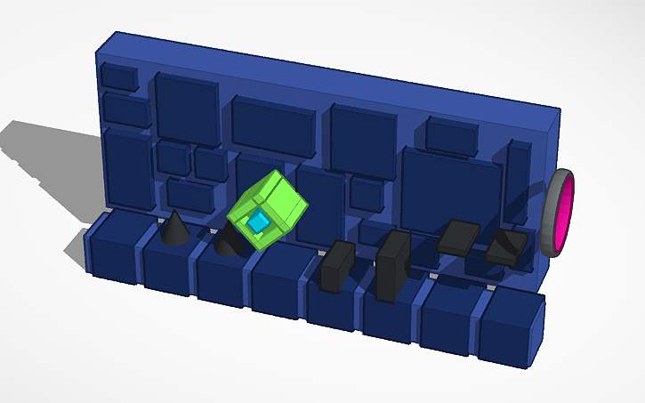 3D design Geometry Dash (Improved) - Tinkercad