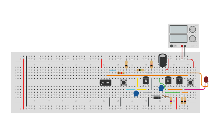 Circuit design Atiny Electric Candle reset3 - Tinkercad