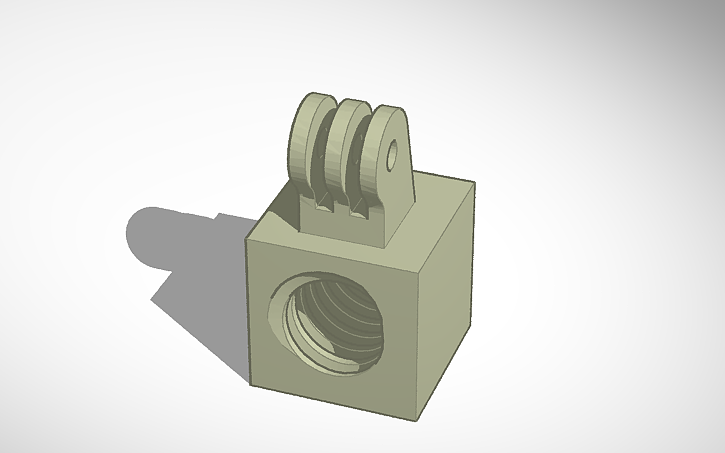 3D design GoPro Broom handle - Tinkercad