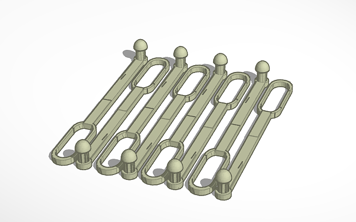3D design 8pc side rods - Tinkercad