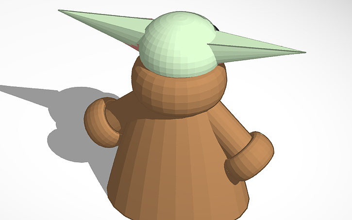 3D design grogu - Tinkercad