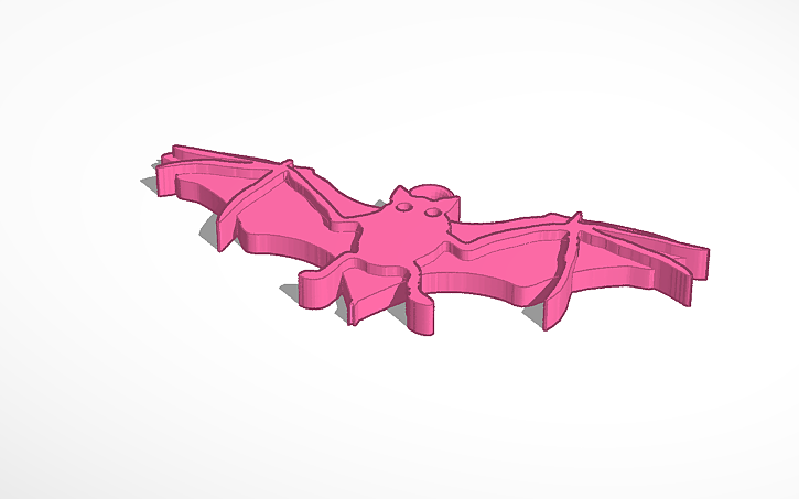 3D design bat charm - Tinkercad