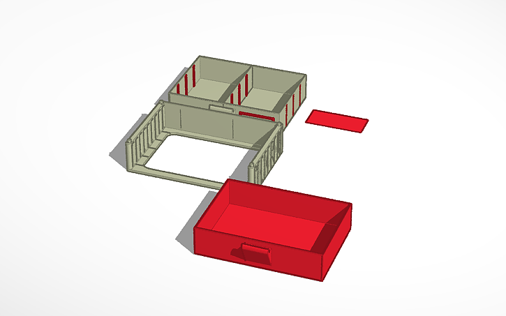 3D design Parts Drawer - remix - Tinkercad