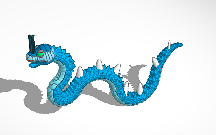 3D design sea snake - Tinkercad