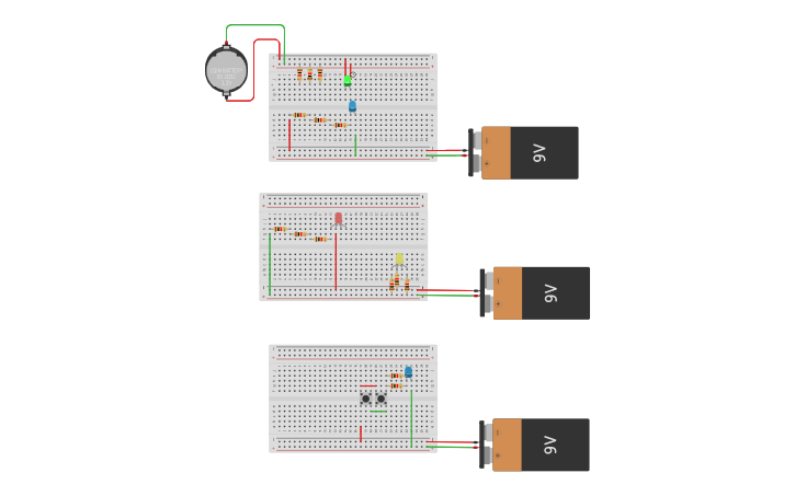 Circuit design Resistors, RGB and Pushbuttons in Series and Parallel ...