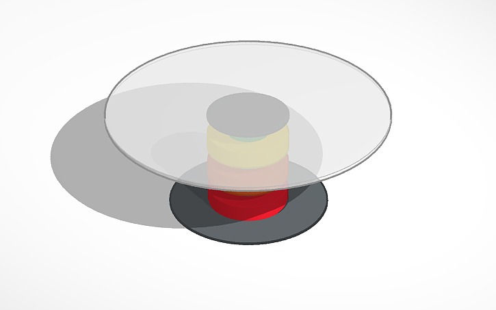 3D design MODERN GLASS TABLE - Tinkercad