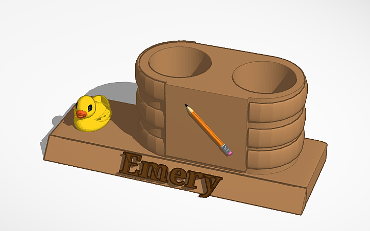 3D design pen holder - Tinkercad