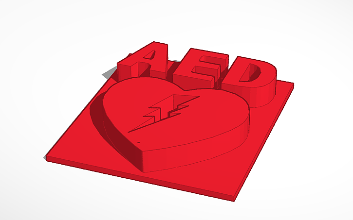 3D design Copy of aed-marker - Tinkercad