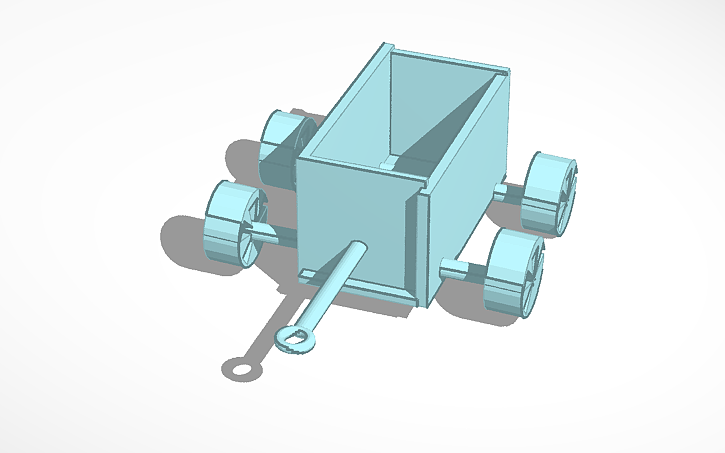 3D design rolling cart - Tinkercad