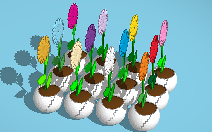 3D design Flowers! Flowers! Flowers! - Tinkercad