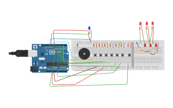 Circuit design Keyboard - Tinkercad
