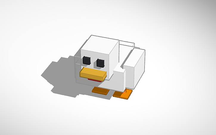 3D design Minecraft Tavuk Tasarımı - Tinkercad
