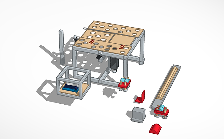 3D design Copy of Copy of Folding board - Tinkercad